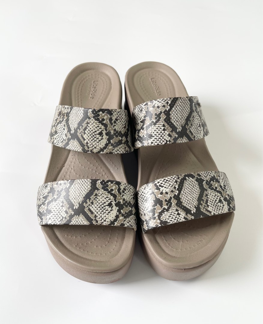 Crocs animal snake print wedge, Women's Fashion, Footwear, Wedges on ...