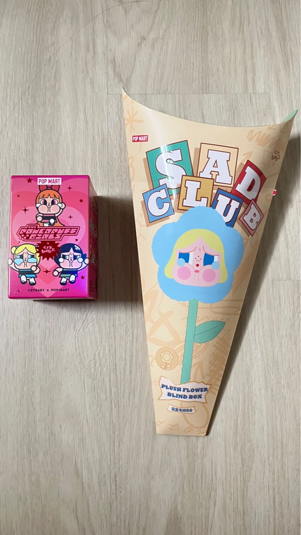 (SEALED) Cry Baby Sad Club Plush Flower & Cry Baby Powerpuff Girls ...