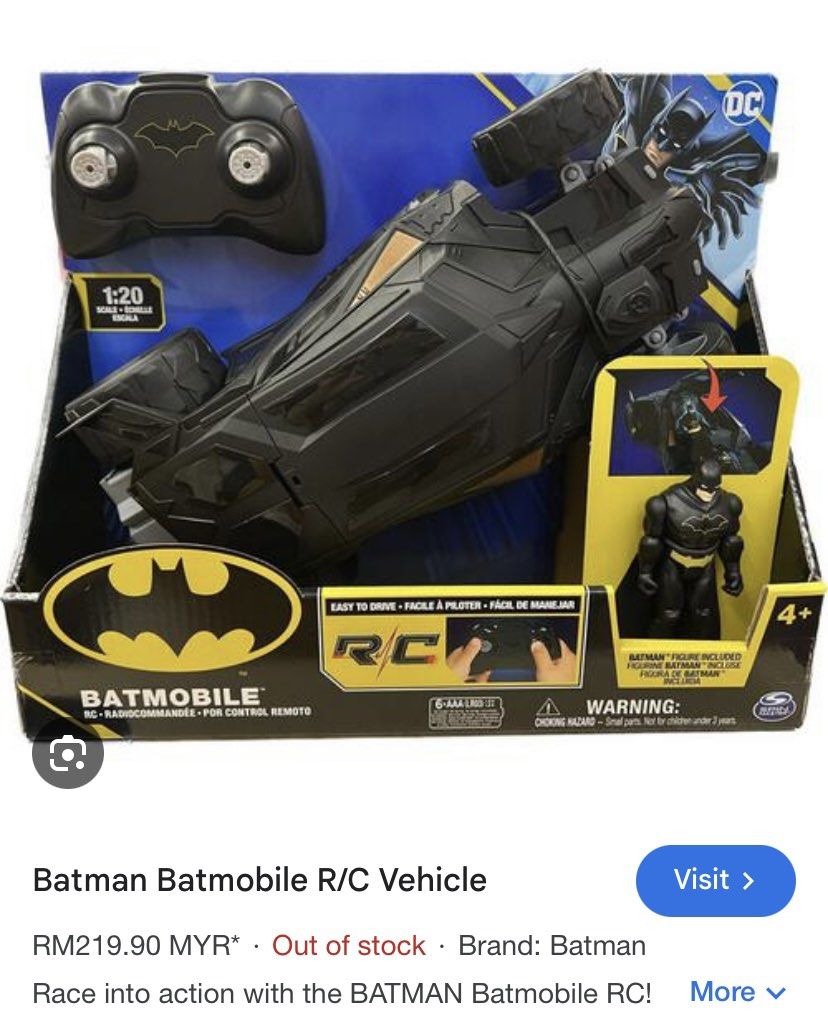 DC Batman Batmobile RC Remote Control (Brand New), Hobbies & Toys, Toys ...
