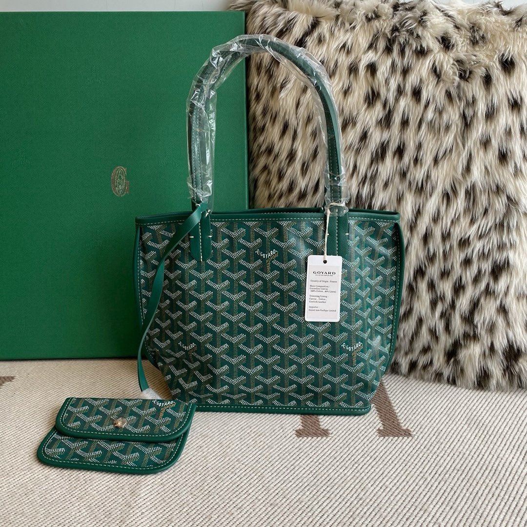 Goyard Mini Anjou reversible Tote Bag in Green, Luxury, Bags & Wallets ...