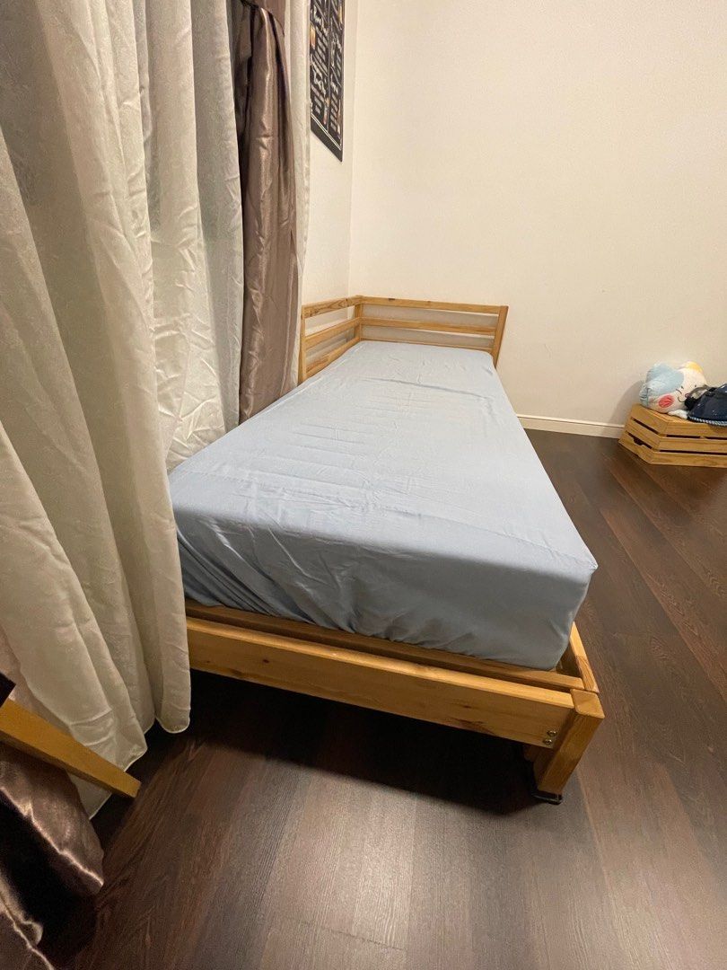 IKEA TARVA - Daybed frame pine with 2 Meistervik Mattresses, Furniture ...
