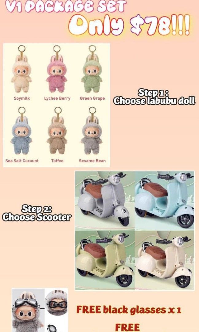 Labubu V1 PACKAGE SET, Hobbies & Toys, Toys & Games on Carousell