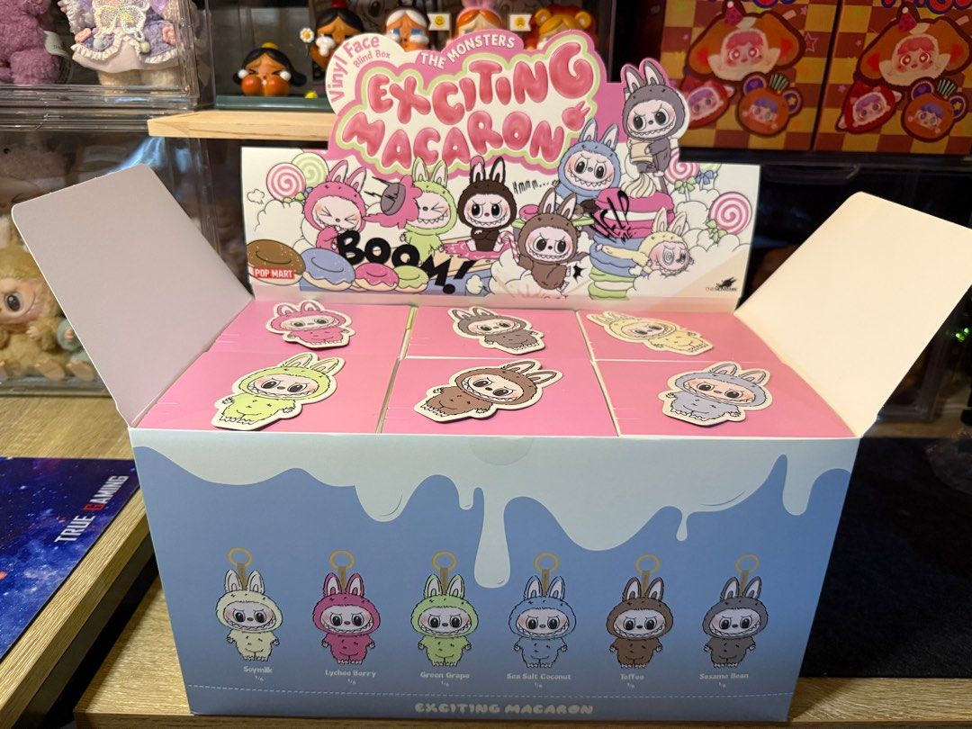 Labubu Version 1 Exciting Macaron GreenGrape/Seasalt/Sesame bean/Lychee ...