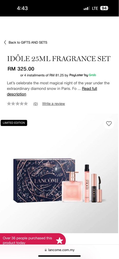 Lancome Idole perfume set, Beauty & Personal Care, Fragrance ...