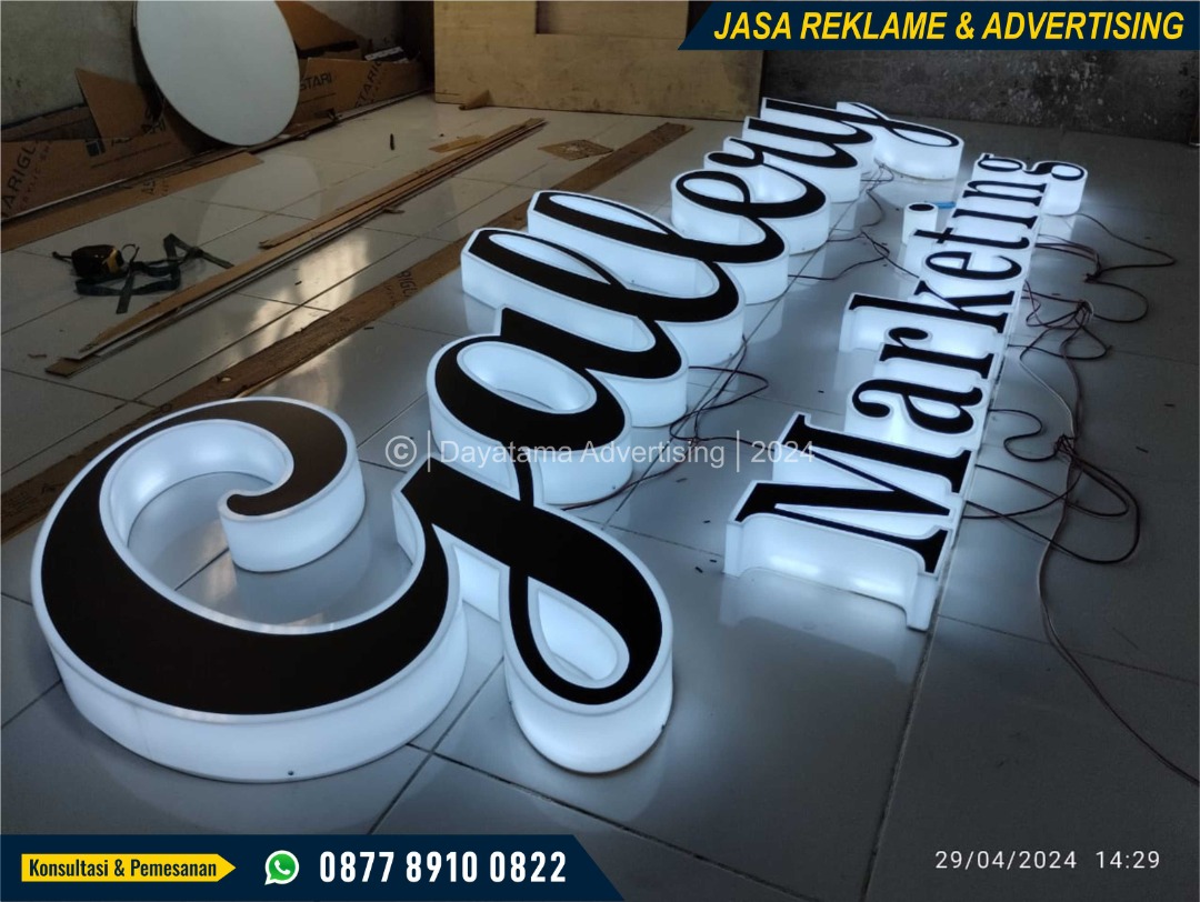 Letter Sign Huruf Timbul Marketing Gallery, Desain & Kerajinan Tangan ...