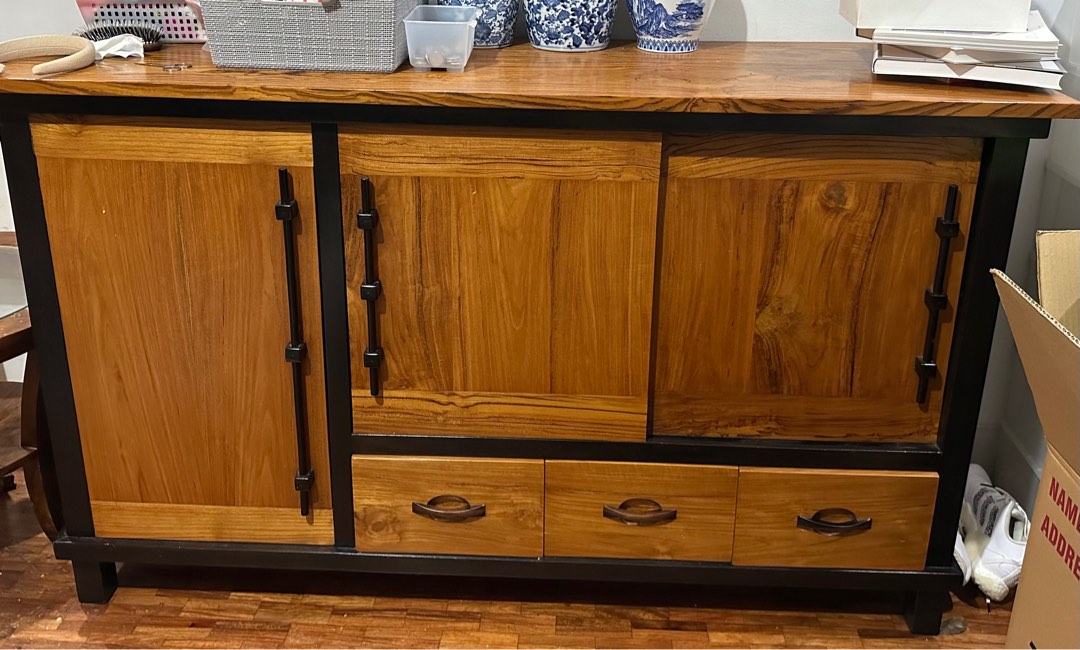 Long Console Table/Buffet Table VIGAN WOOD, Furniture & Home Living ...