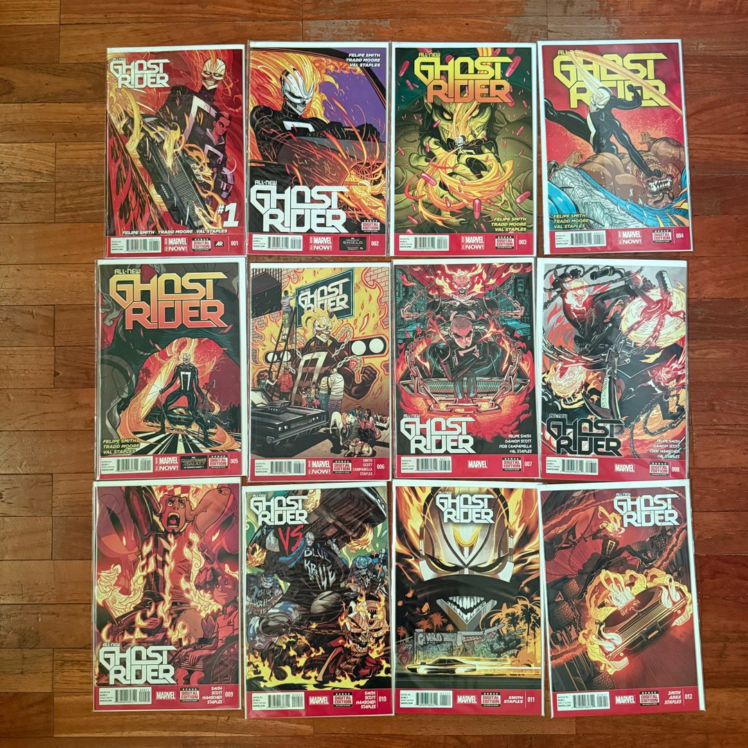 Marvel Comics All New Ghost Rider Robbie Reyes #1-12 Complete, Hobbies ...