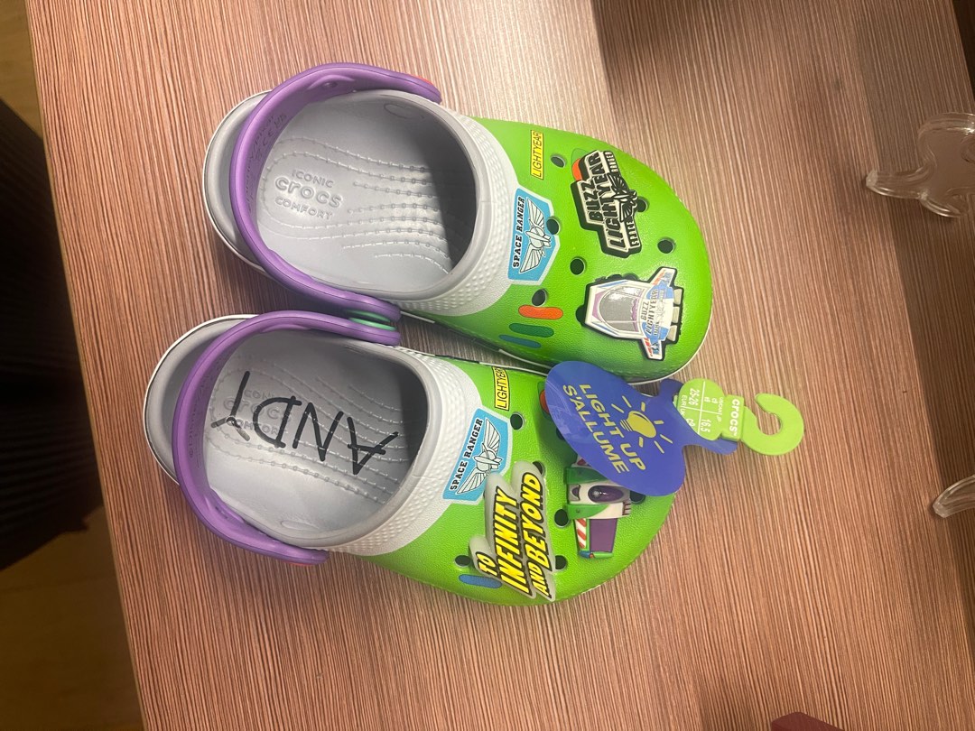 Original Buzz Lightyear Crocs size C9, Babies & Kids, Babies & Kids ...