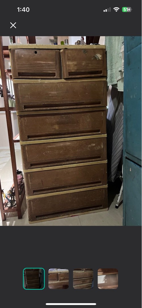 orocan brown 7 compartment plastic cabinet drawer, Furniture & Home ...