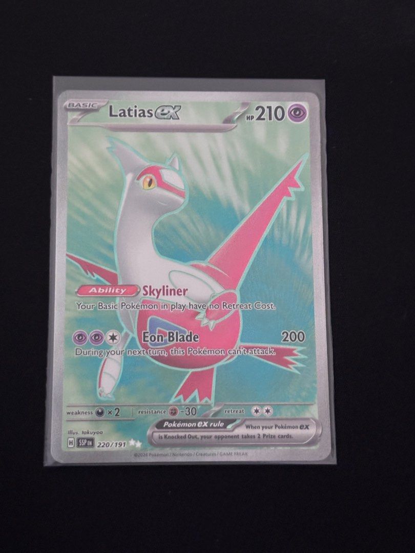 Pokémon TCG Surging Sparks Latias ex 220/191 Ultra Rare, Hobbies & Toys, Toys & Games on Carousell