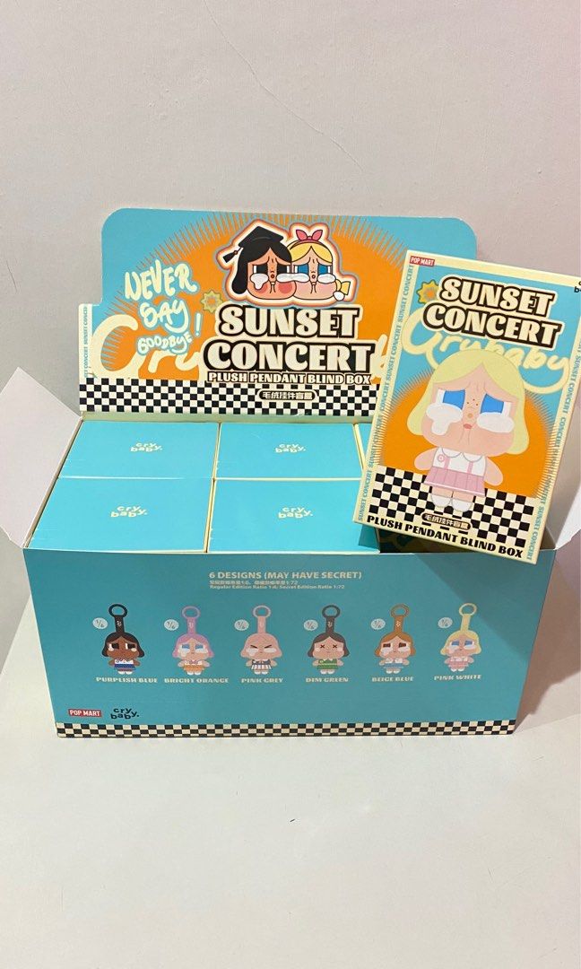 POPMART - Sunset Concert Crybaby Plush Blind Box 100% Original, Toys ...