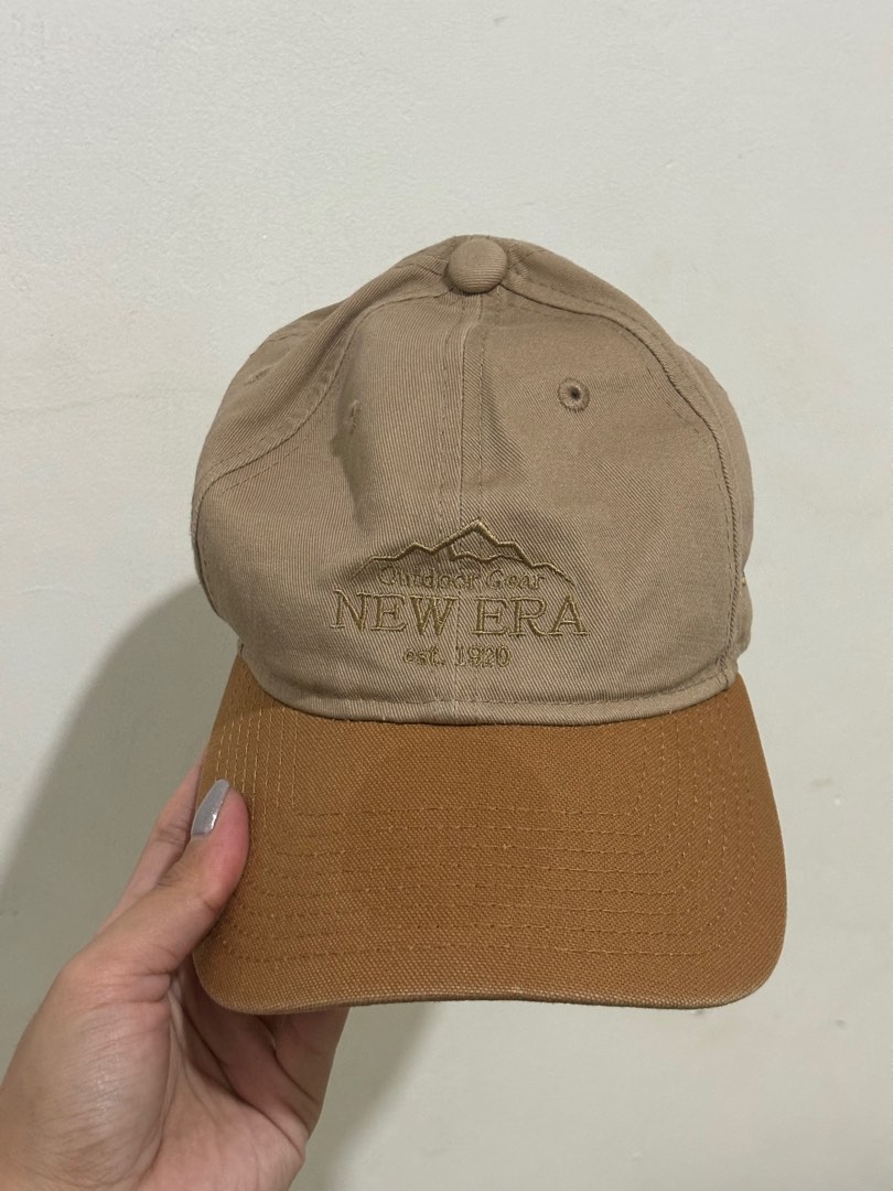 (PRE-LOVED) NEW ERA CAMEL CAP, Men's Fashion, Watches & Accessories, Caps & Hats on Carousell
