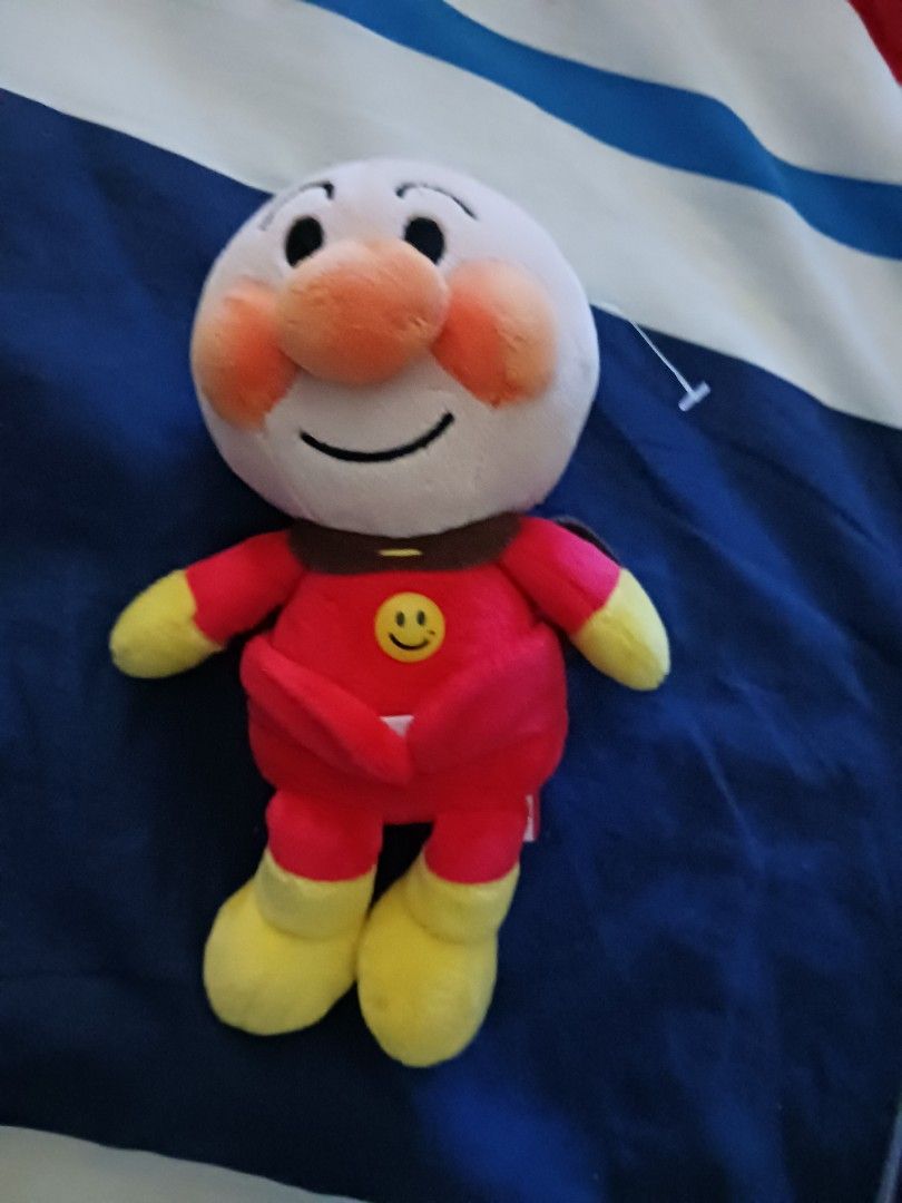 Sega Anpanman Plush 7" Doll Toy Bald Man Red Yellow w/ Brown Cape ...