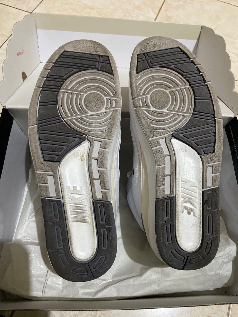Sepatu Nike Air Jordan 2 Retro White / Cement Grey Original Preloved ...