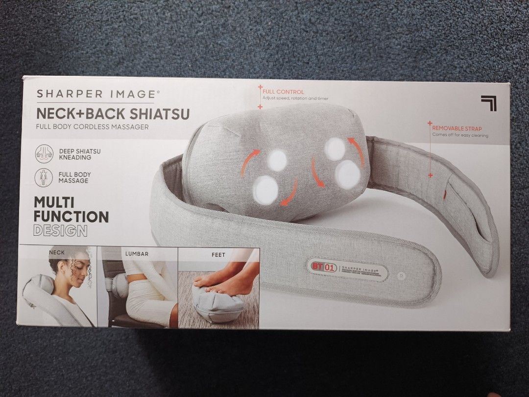 Sharper Image Full Body Cordless Massager (Neck + Back Shiatsu), Health ...