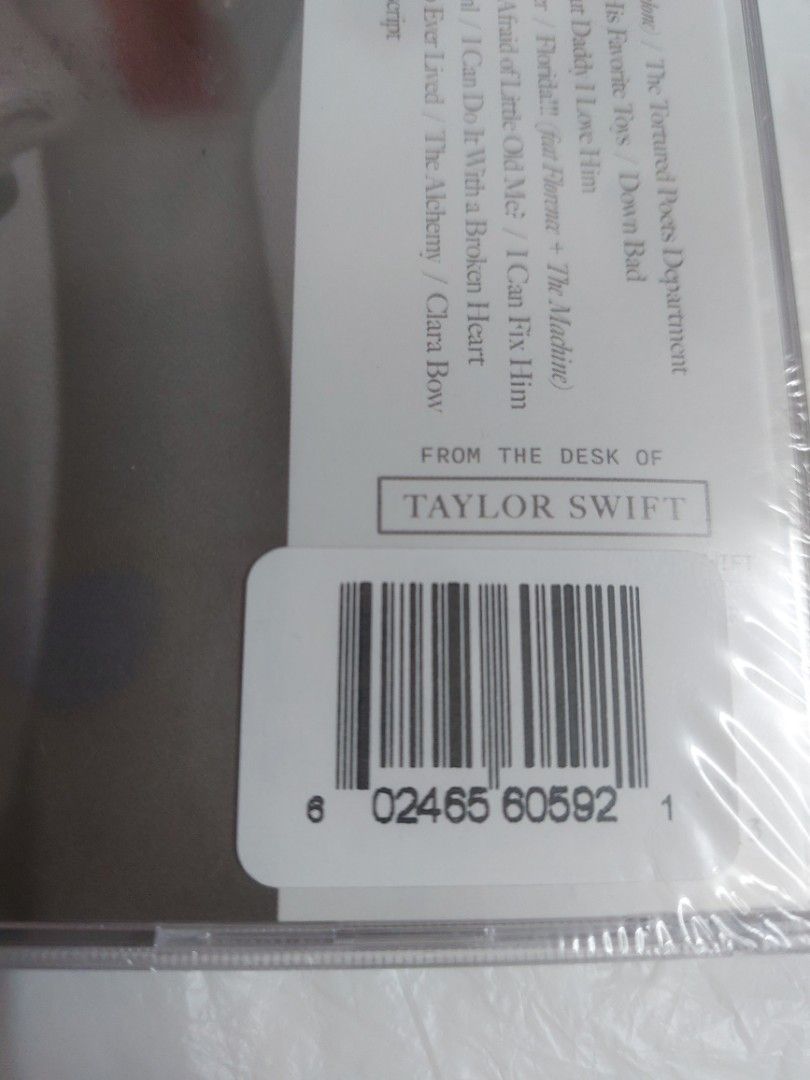 Taylor Signed CD 全新未拆 Taylor Swift TTPD signed cd The Tortured Poets ...