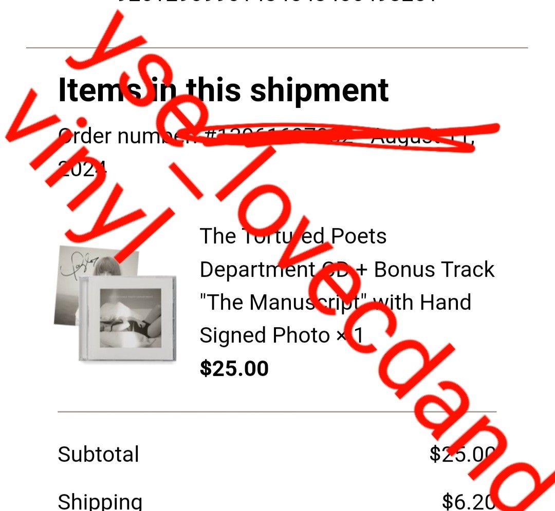 Taylor Signed CD 全新未拆 Taylor Swift TTPD signed cd The Tortured Poets ...