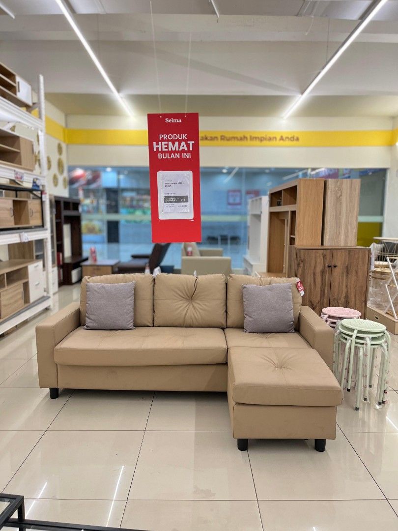 Sofa L Minimalis, Perabotan Rumah di Carousell