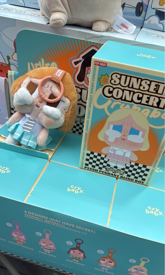 Sunset concert blind box cry baby bag charm, Hobbies & Toys, Toys ...