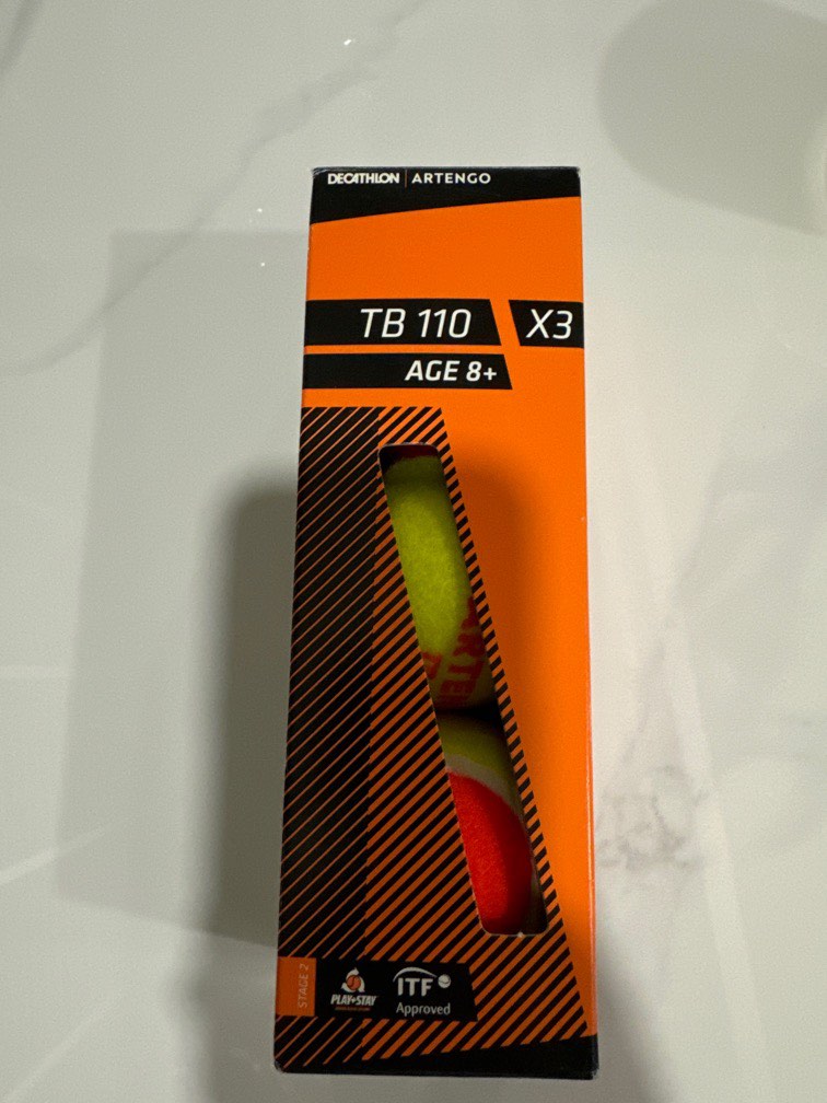 Tennis Balls x 3 Artengo Decathlon TB110, Sports Equipment, Sports & Games, Racket & Ball Sports ...