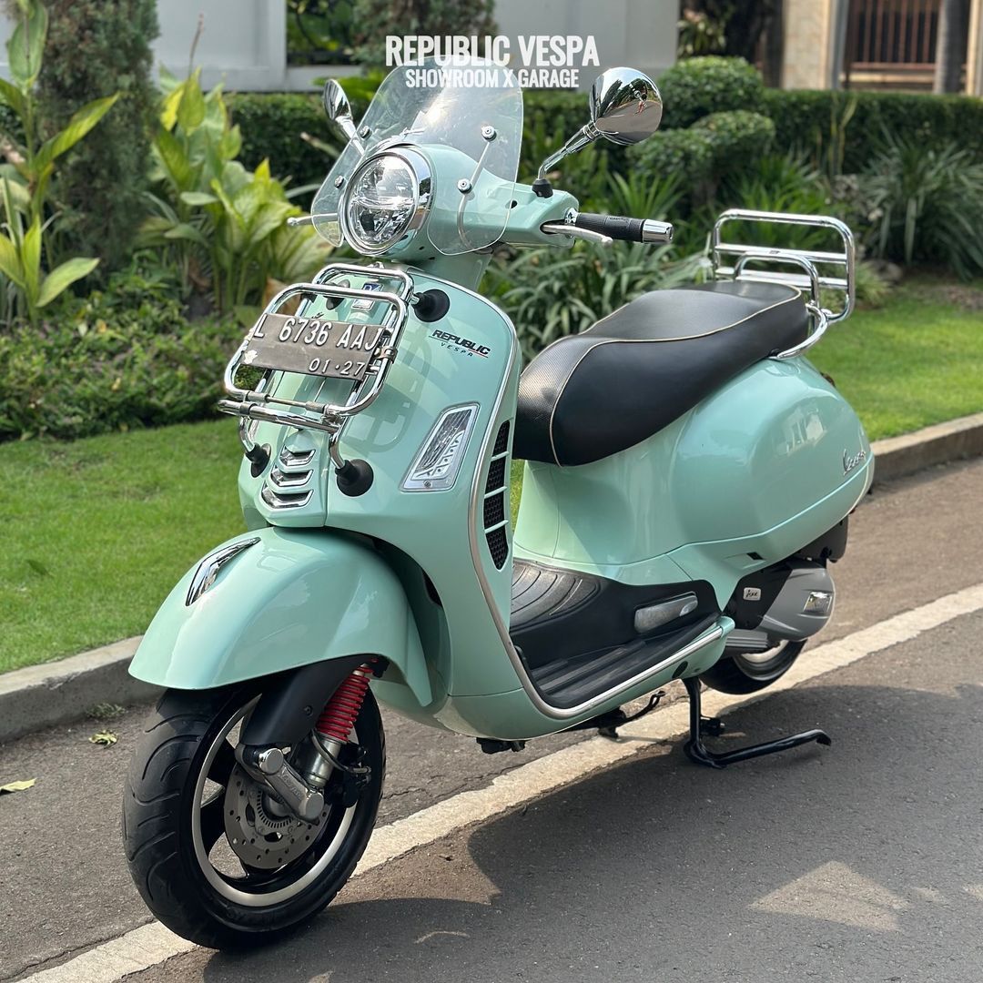 Vespa GTS IGET 150 ABS LED TH 2021 Warna GREEN RELAX, Motor di Carousell