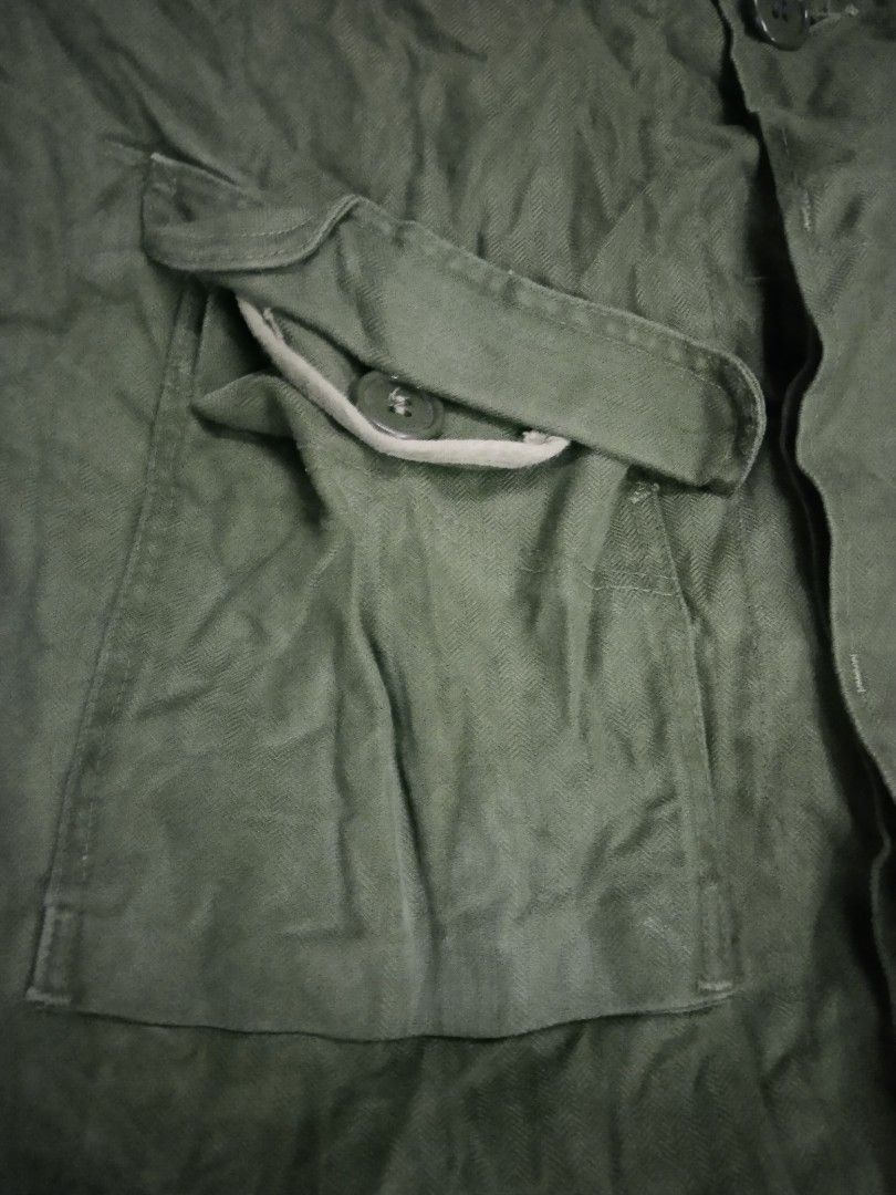 Vintage Danish Army HBT Field Jacket, Men's Fashion, Bottoms, Trousers ...