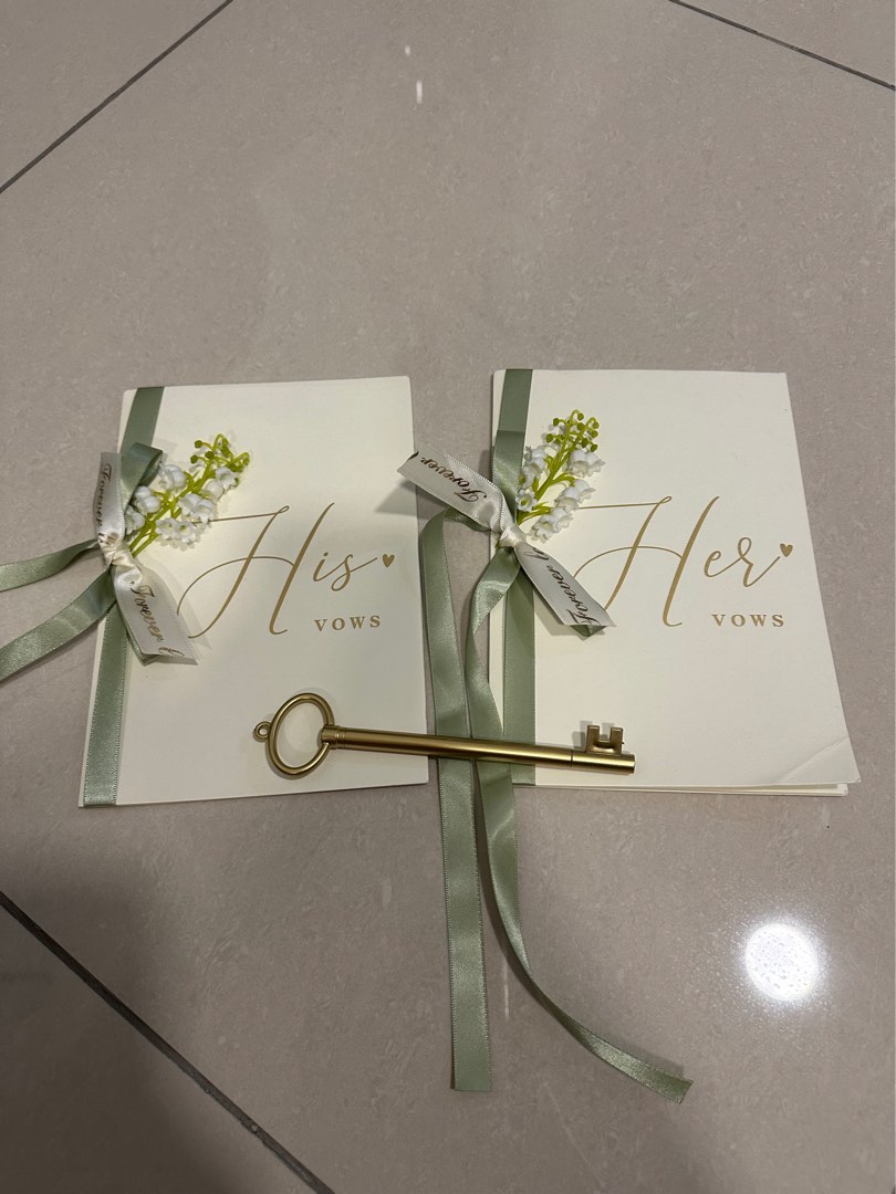 Vow card for wedding (add on PEN), Hobbies & Toys, Stationery & Craft ...