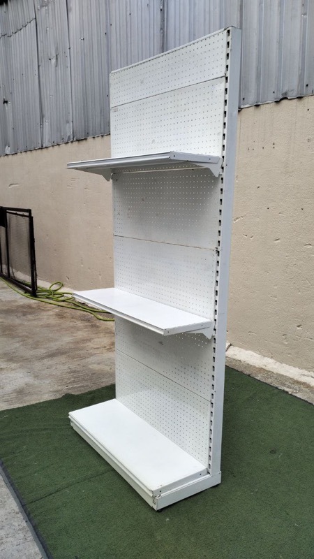 Y87C Rak Kedai Wall Gondola Back Plate Shelf Display Rack White ...