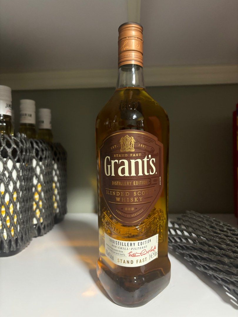 1 Litre GRANT'S DISTILLERY EDITION BLENDED SCOTCH WHISKY 1000ML ABV 46. ...