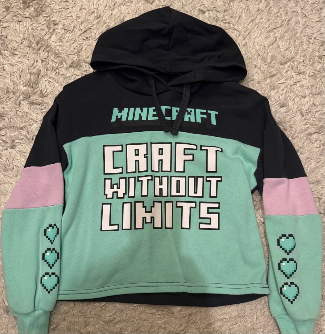 MINECRAFT Official Merch Sweater Hoodie 8-9Y, Babies & Kids, Babies ...
