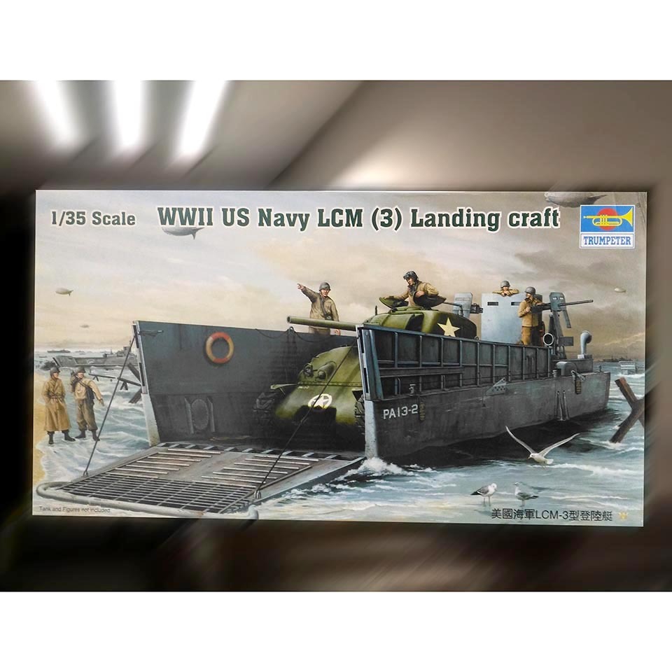 【拼裝模型_船艦】1:35 1/35 TRUMPETER 小號手 00347 美國海軍 LCM-3型 登陸艇 附蝕刻片, 興趣及遊戲, 玩具 ...