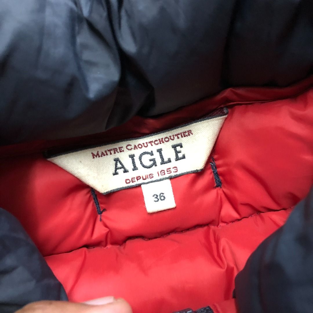 AIGLE FRANCE Ladies Lillydown Padded Down Jacket Midnight Black Size 36 US 4 Small Womens, Women ...