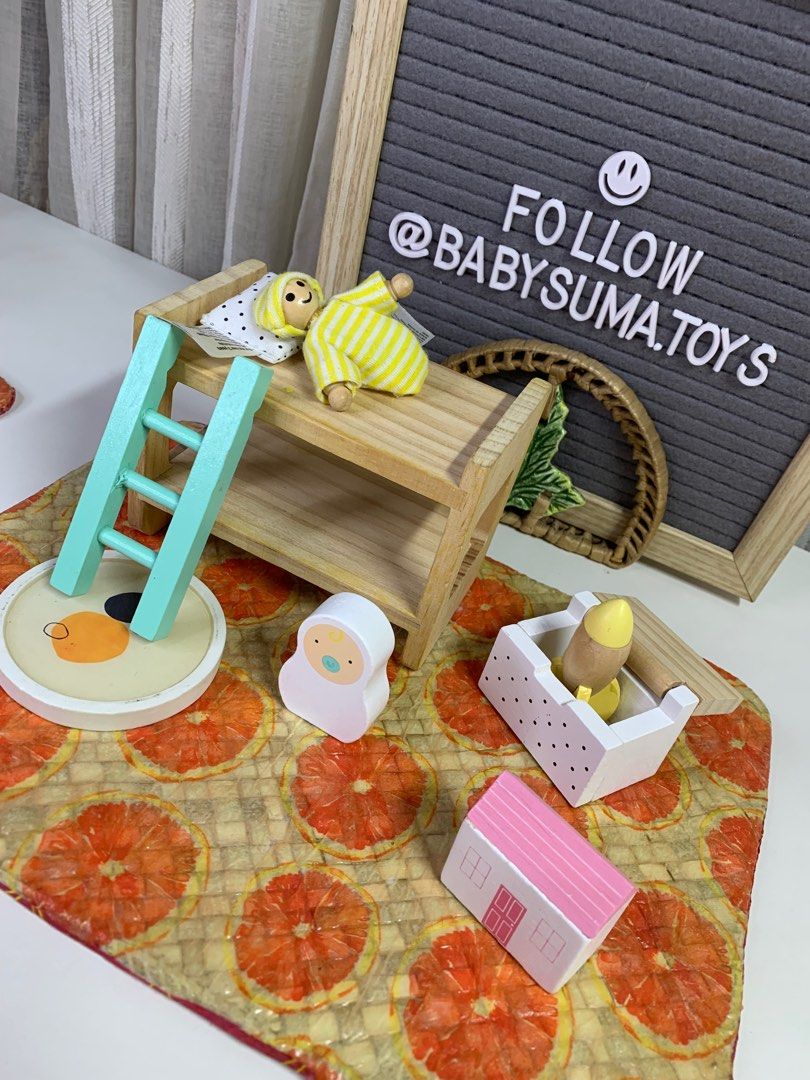 Anko Wooden Baby Room Set Mainan Kayu Anko Set bukan Mattel Ikea ...