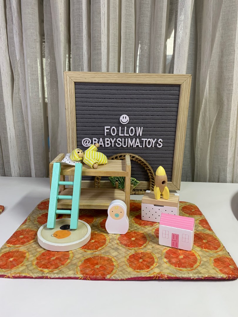 Anko Wooden Baby Room Set Mainan Kayu Anko Set bukan Mattel Ikea ...