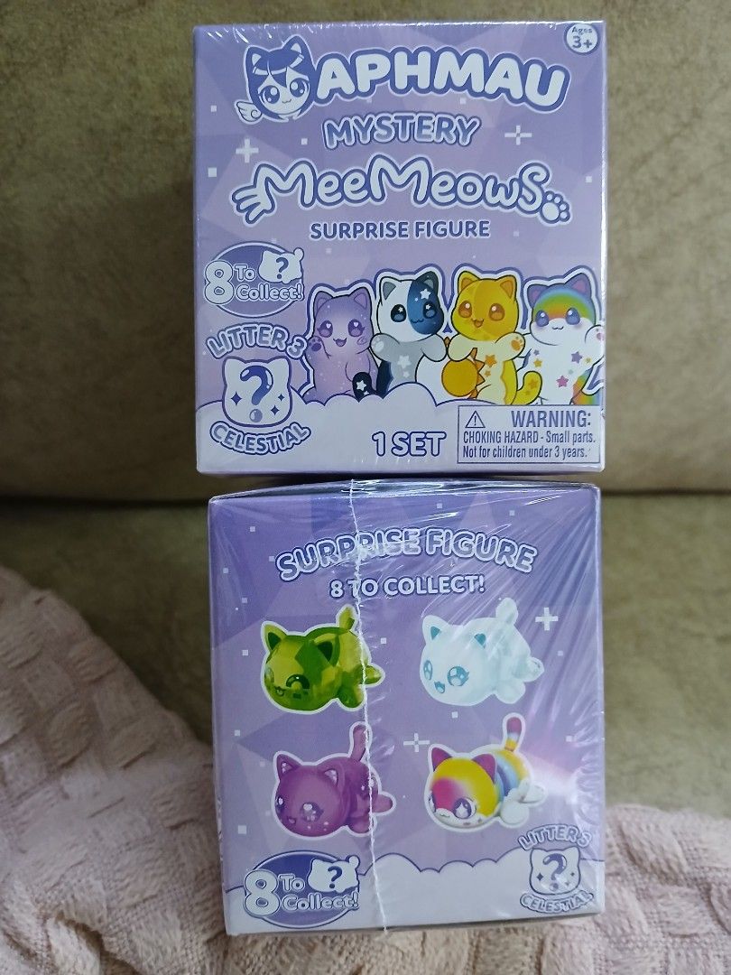 Aphmau Mystery Meemeows Surprise Kitty Cat Celestial Figure x2 and Uno ...