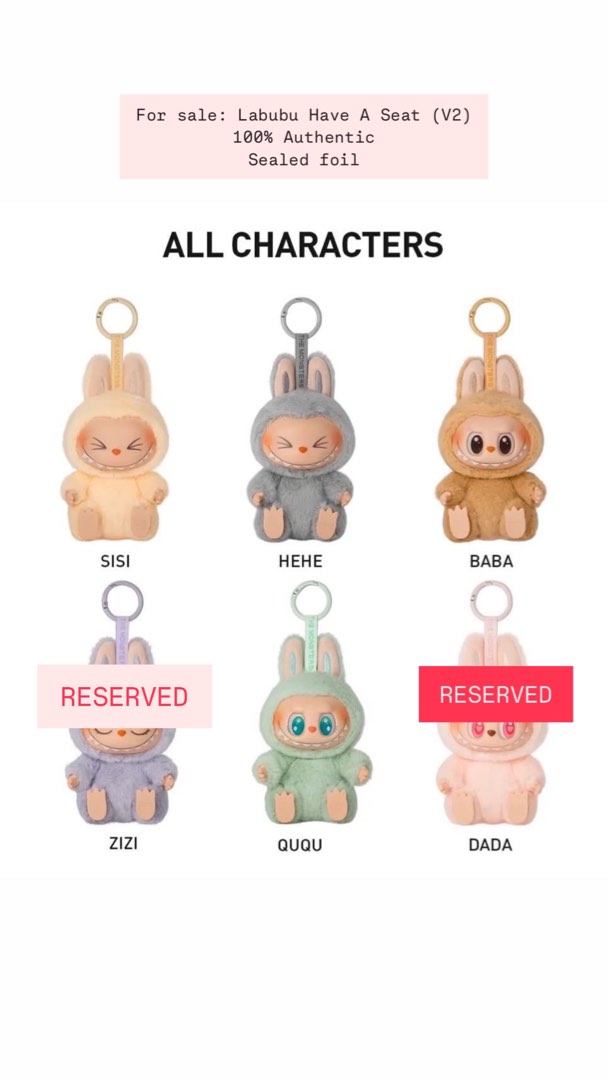 Authentic Labubu Have A Seat V2, Hobbies & Toys, Memorabilia ...