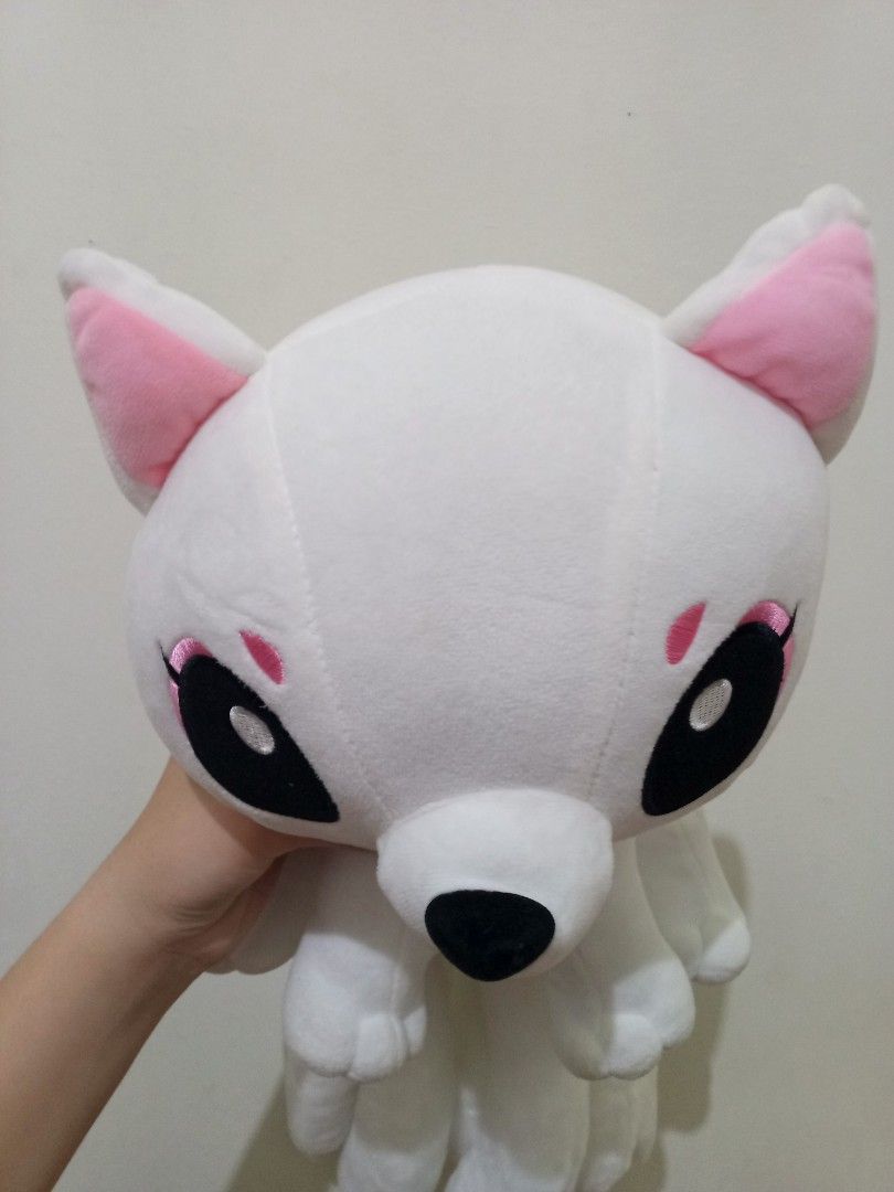 Big Cute Kawaii Kitsune Japanese White Nine Tails Fox Plush Plushie ...