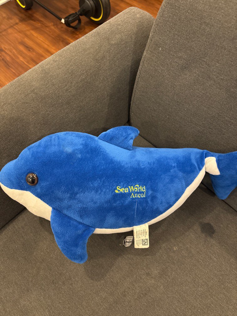 Boneka lumba lumba original seaworld dolphin blue, Bayi & Anak, Mainan ...