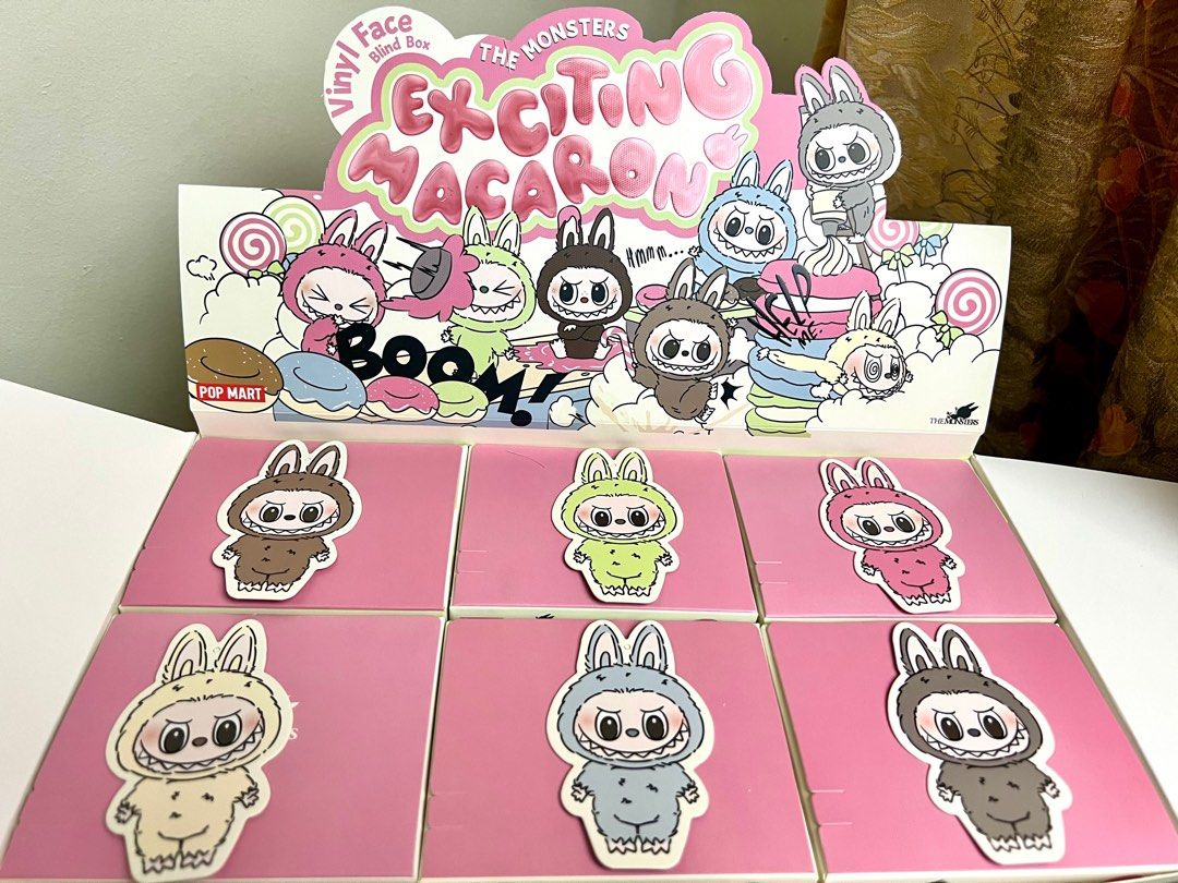 Brand New Authentic Labubu Exciting Macaron v1 sesame bean, Hobbies ...