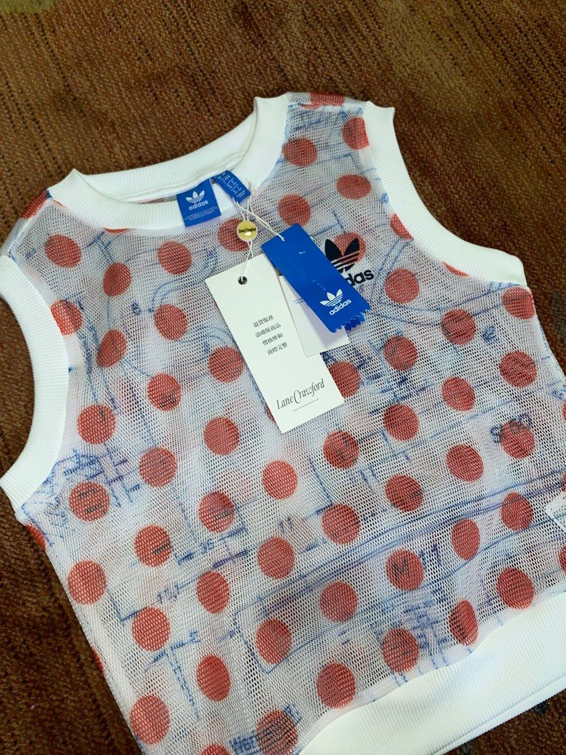 Brandnew Osaka Polka Dot Adidas Originals Women Tank Shirt - White ...