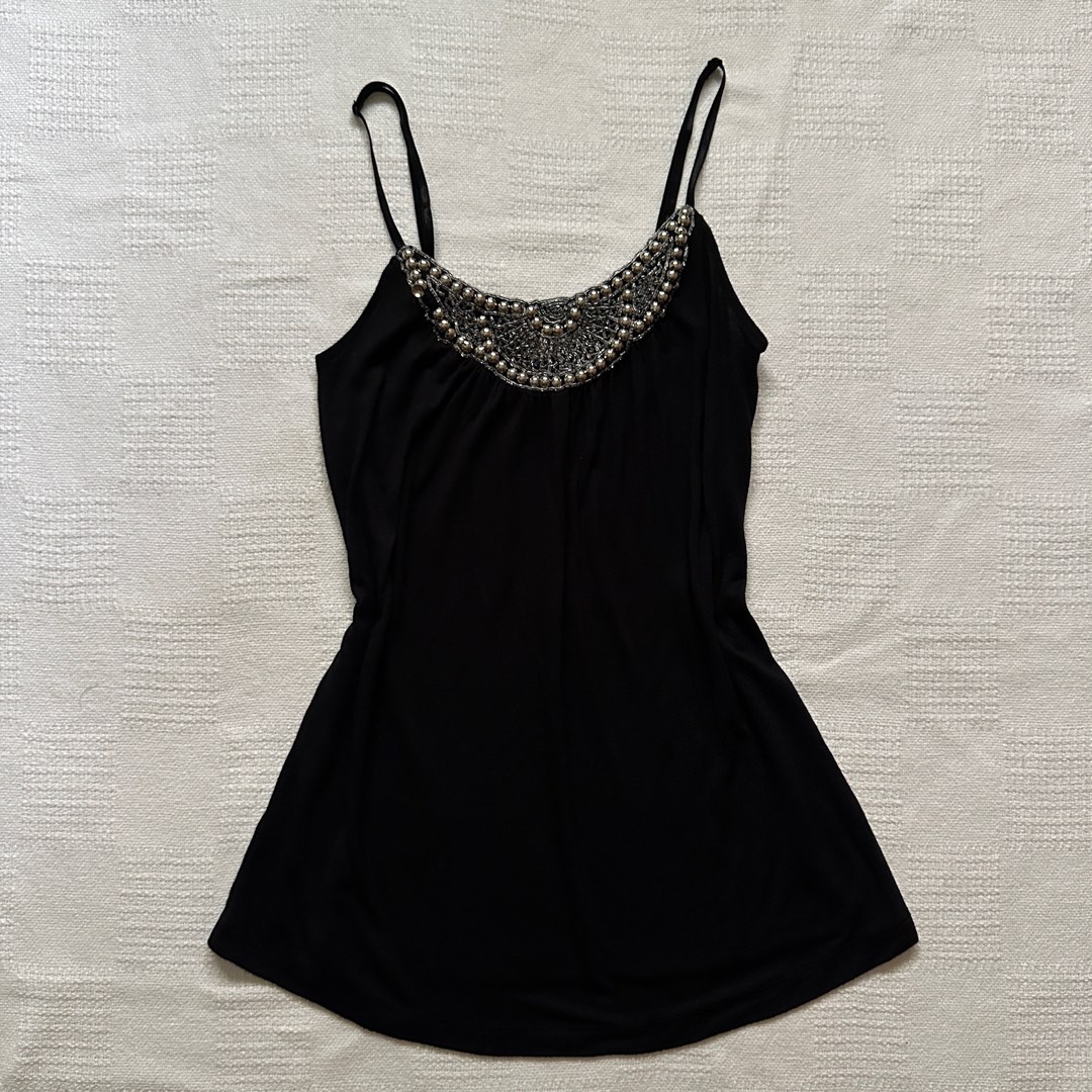 Candie’s rhinestones tank top, Women's Fashion, Tops, Sleeveless on ...