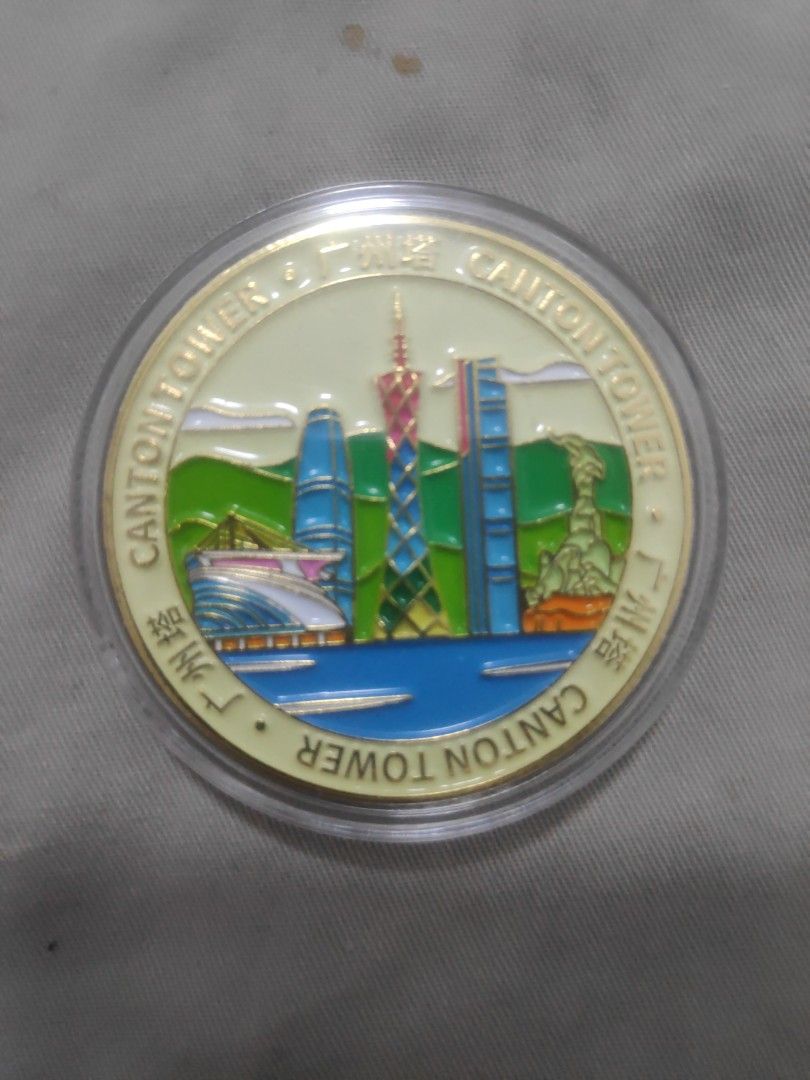 Canton Tower Memorial Coin, Hobbies & Toys, Collectibles & Memorabilia ...