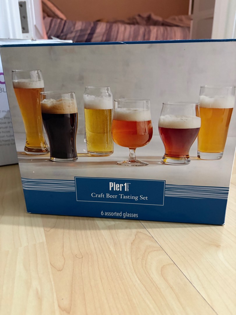 Craft Beer Tasting Set (6 assorted glasses), Furniture & Home Living ...