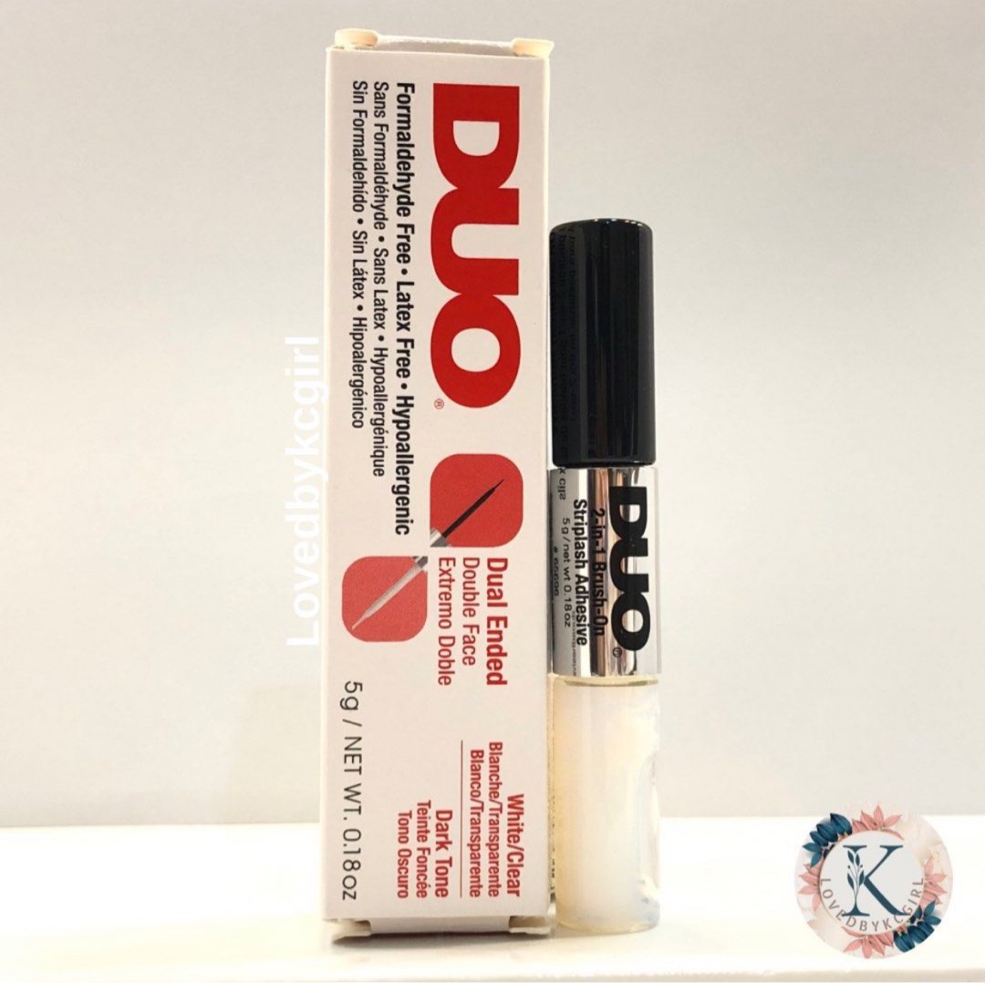 Duo eyelash Glue (Clear & Black) Fullsize w box, Beauty & Personal Care ...
