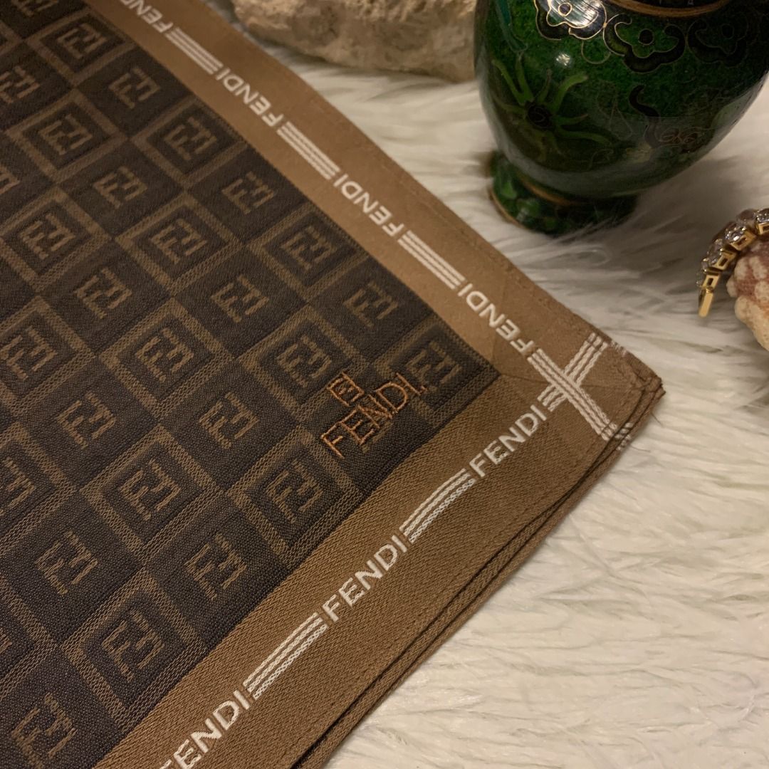 FENDI | Finest Cotton | 19 x 19 inches | Fendi All-over monogram ...