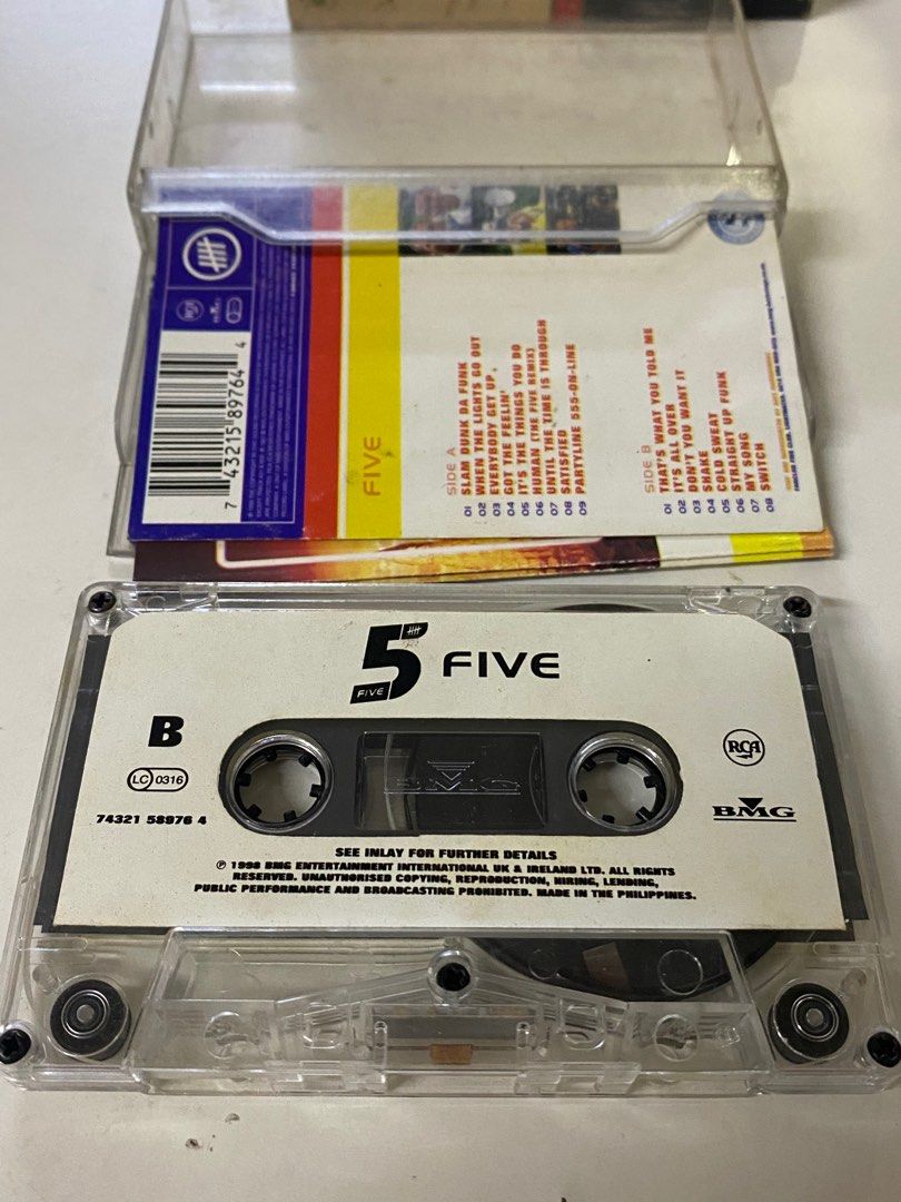 FIVE - Philippines Original Pop Rap Euro Hip Hop House Ballad Europop Music Album Cassette Tape ...