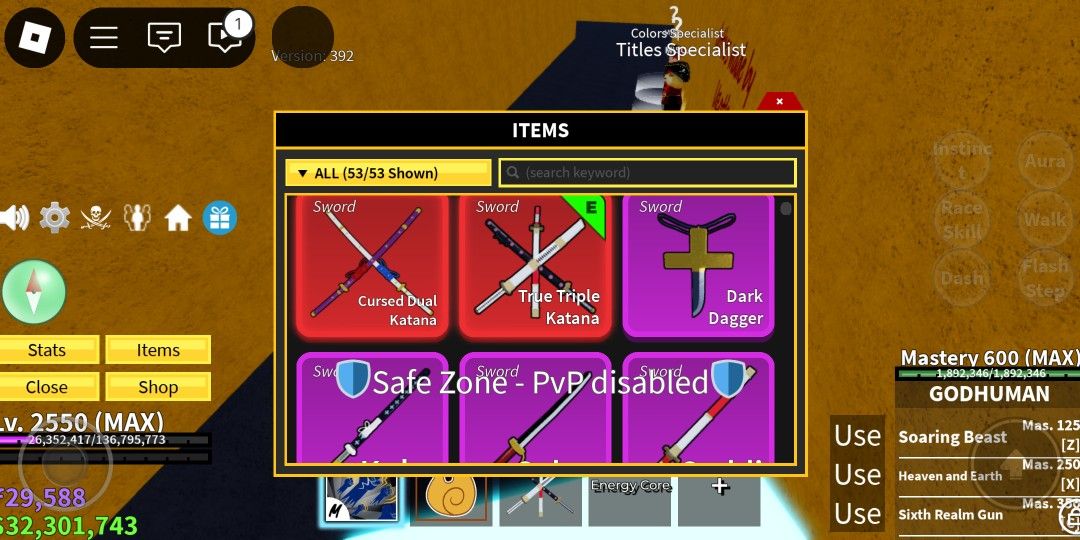 FullgearCyborgV4+Cdk,Ttk,Sg,Godhuman,FlameAwk+32M Beli+29k Fragments+2 ...