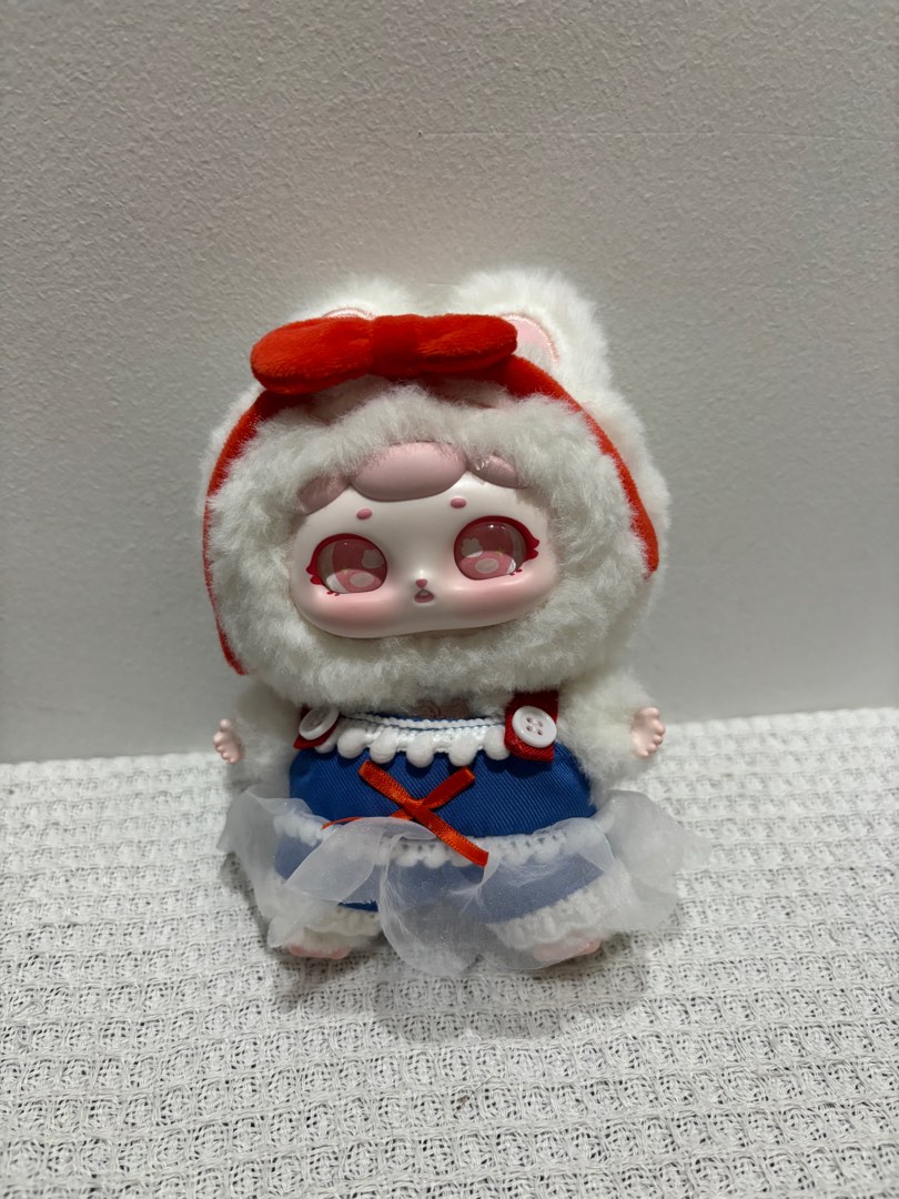 FUNNY BUNNY WHITE RABBIT PRINCESS blindbox toys keychain charm plush ...