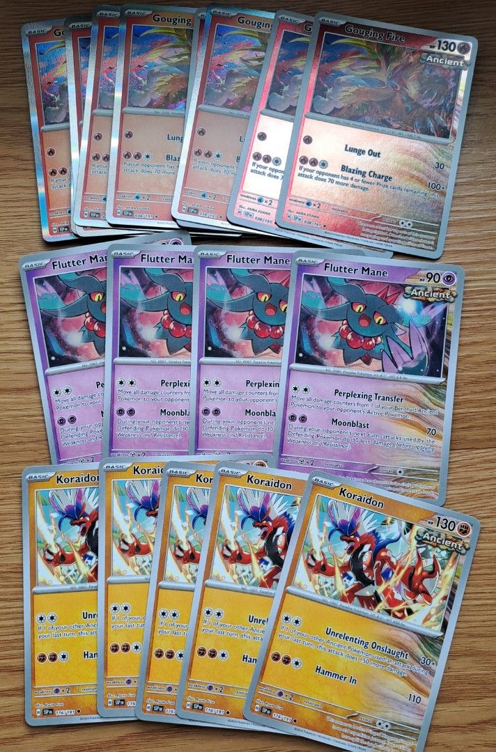 Gourging Fire Flutter Mane Koraidon Ancient Surging Sparks SSP Pokemon ...