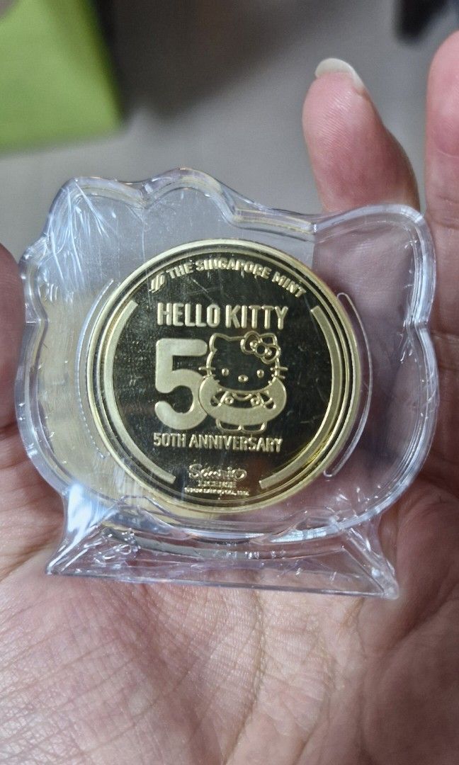 Hello kitty 50th anniversary gold coin by the singapore mint - my ...